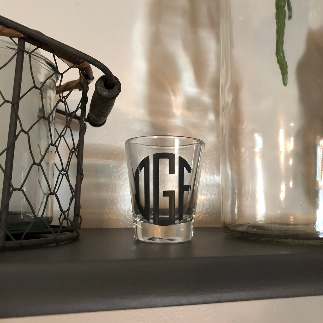 Monogrammed Shot Glass - Etsy