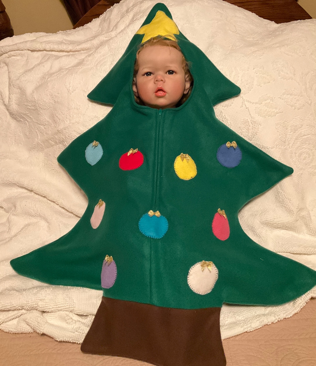 Baby Christmas Tree Wrap/ Christmas Tree Theme Baby Bunting/ Fleece ...