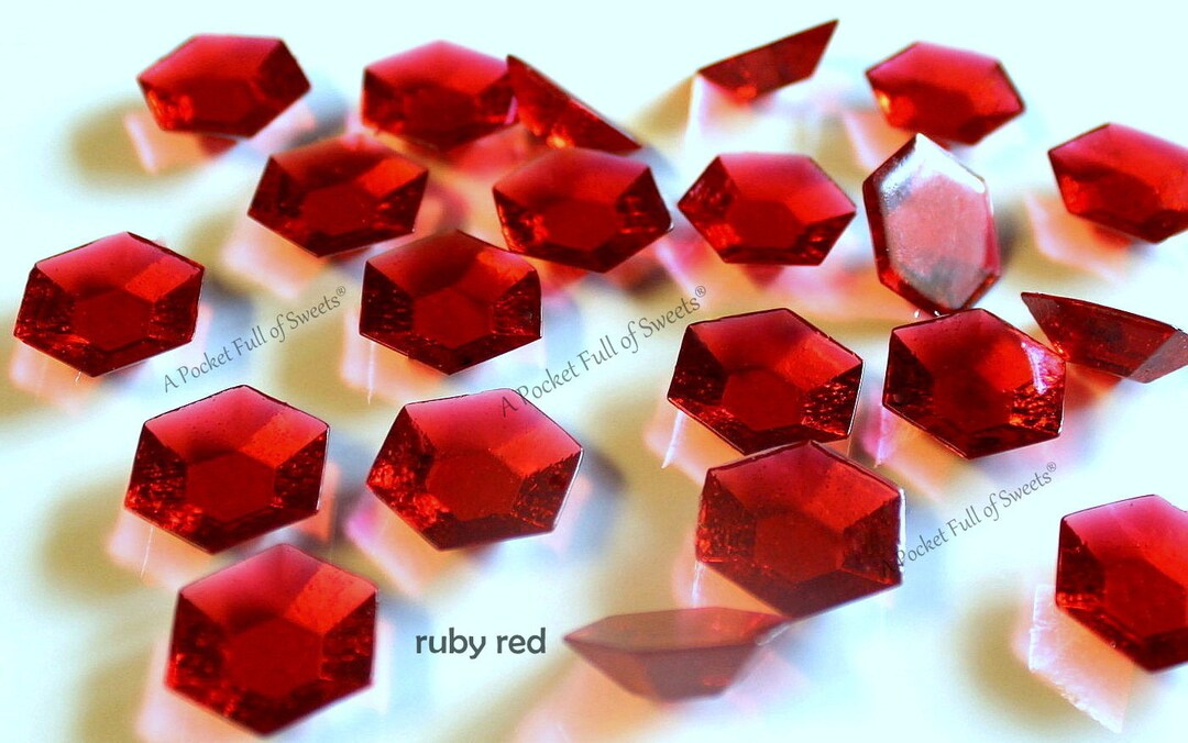 Wedding Cake Decorations, Isomalt Gemstones, Sugar Diamonds, Garnet ...