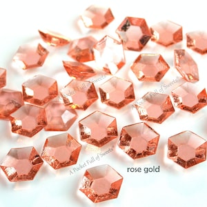 Rose Gold Cake Decorations, Edible Diamonds, Sugar Gems, Wedding Cake ...