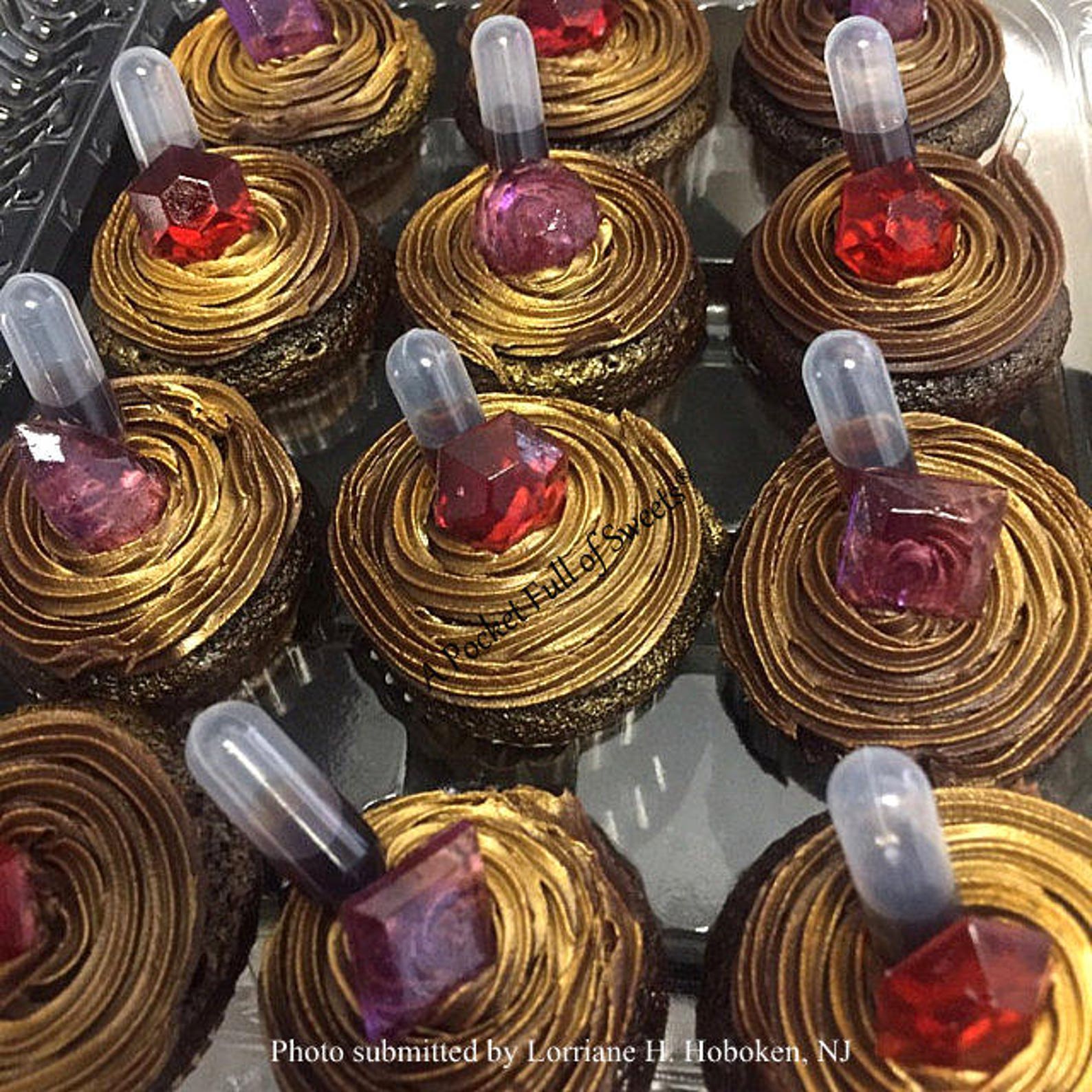 Wedding Cake Decorations, Isomalt Gemstones, Sugar Diamonds, Garnet ...