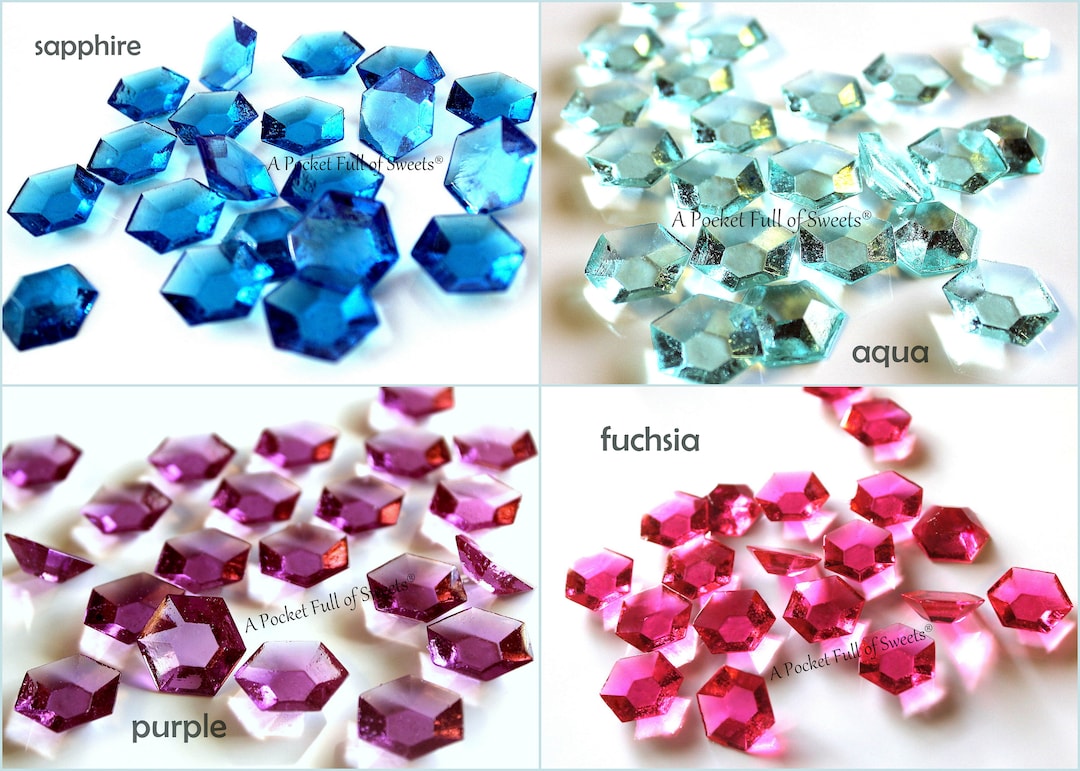 Edible Diamonds, Cake Topper, Cupcake Toppers, Candy, Sugar Gems ...