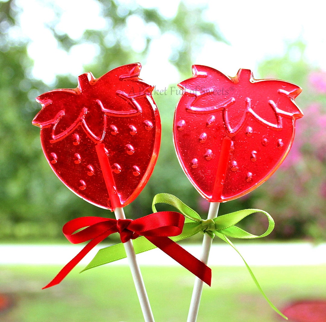 12 Strawberry Party Favors, Strawberry Baby Shower Favor, 12 Strawberry ...