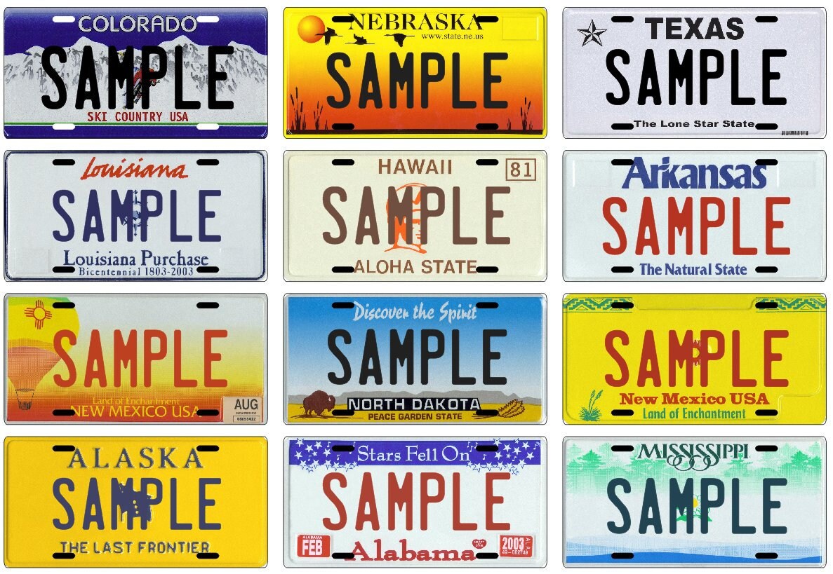 Custom Personalized Metal License Plate Your Name Your State | Etsy