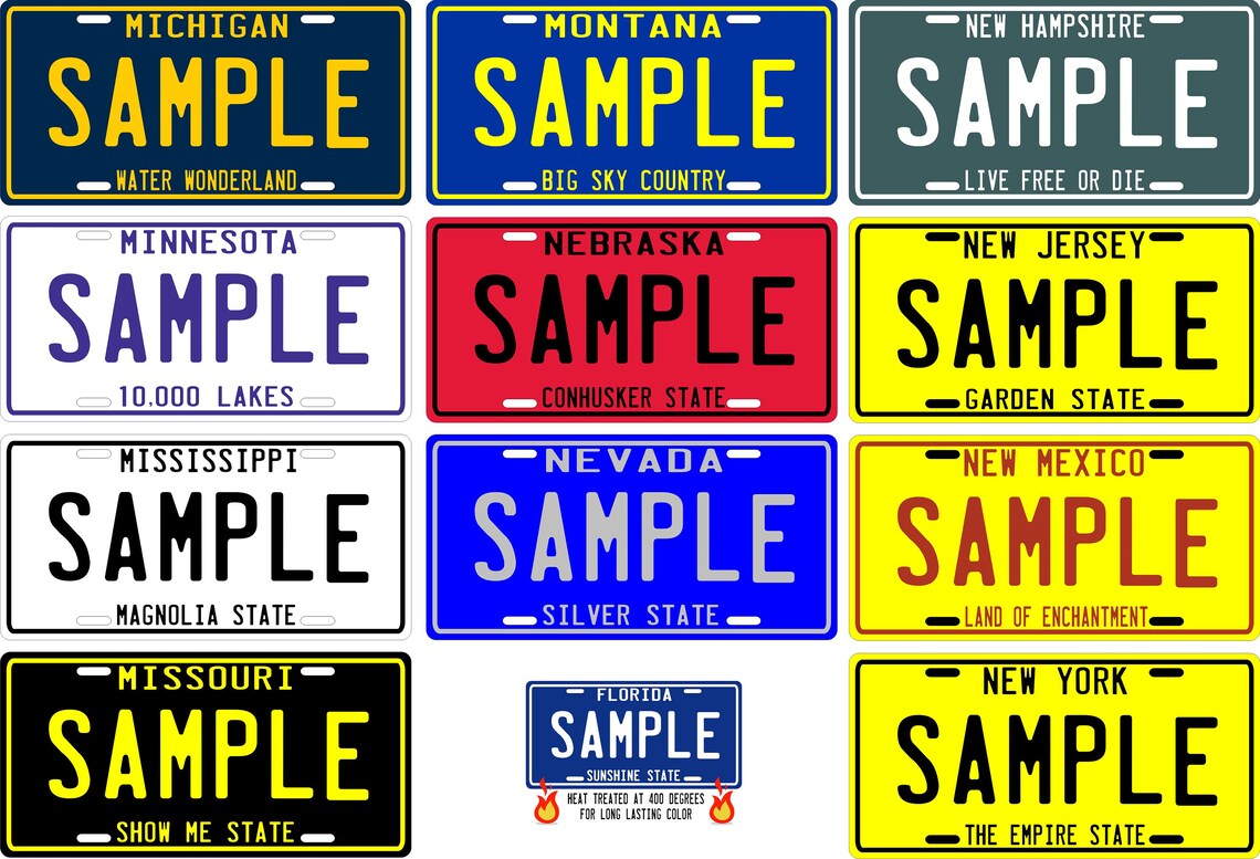 Custom Personalized Metal Vintage 1960's Style License - Etsy