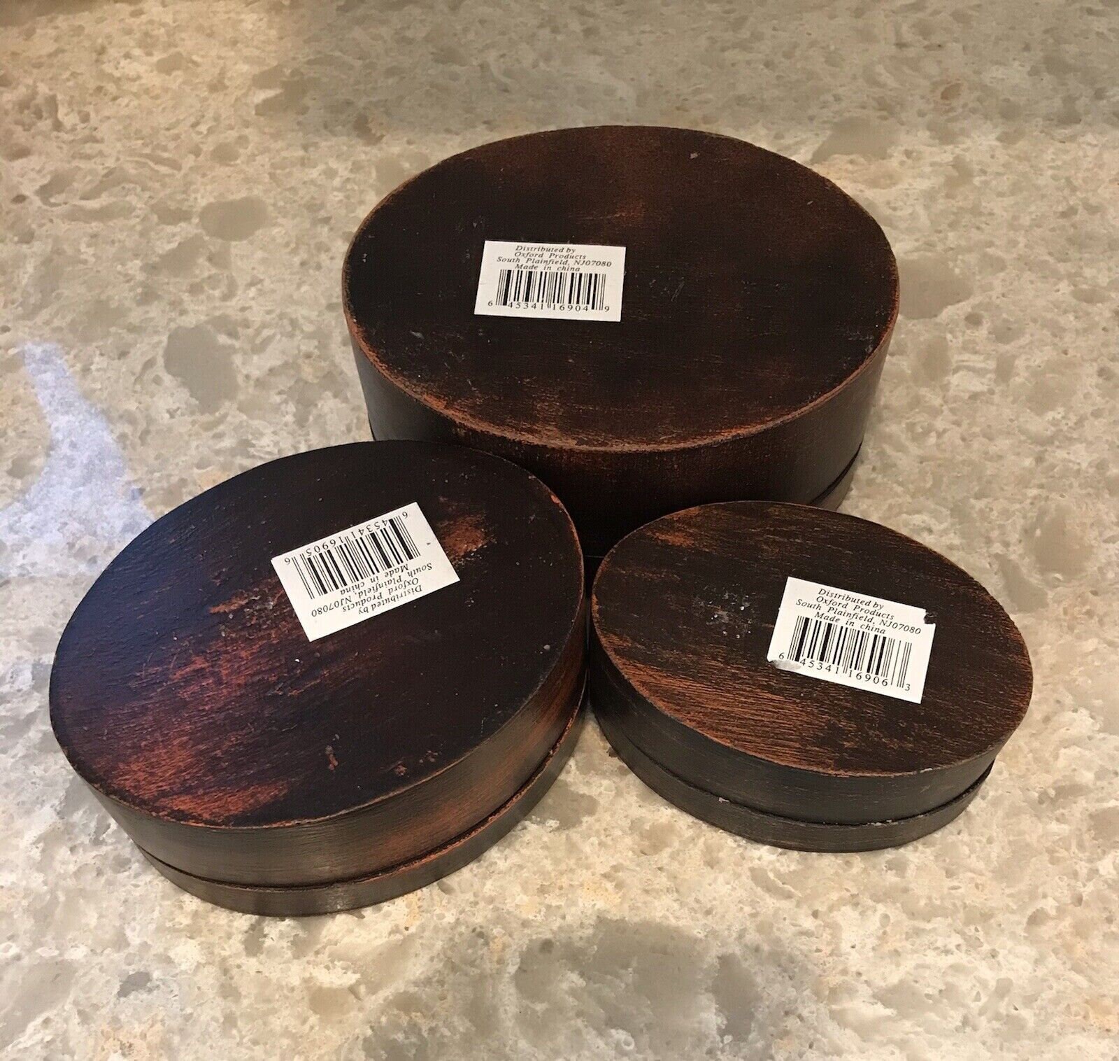 Set of 3 Wood Oval Nesting Boxes Hand Made & Painted With Flowers - Etsy