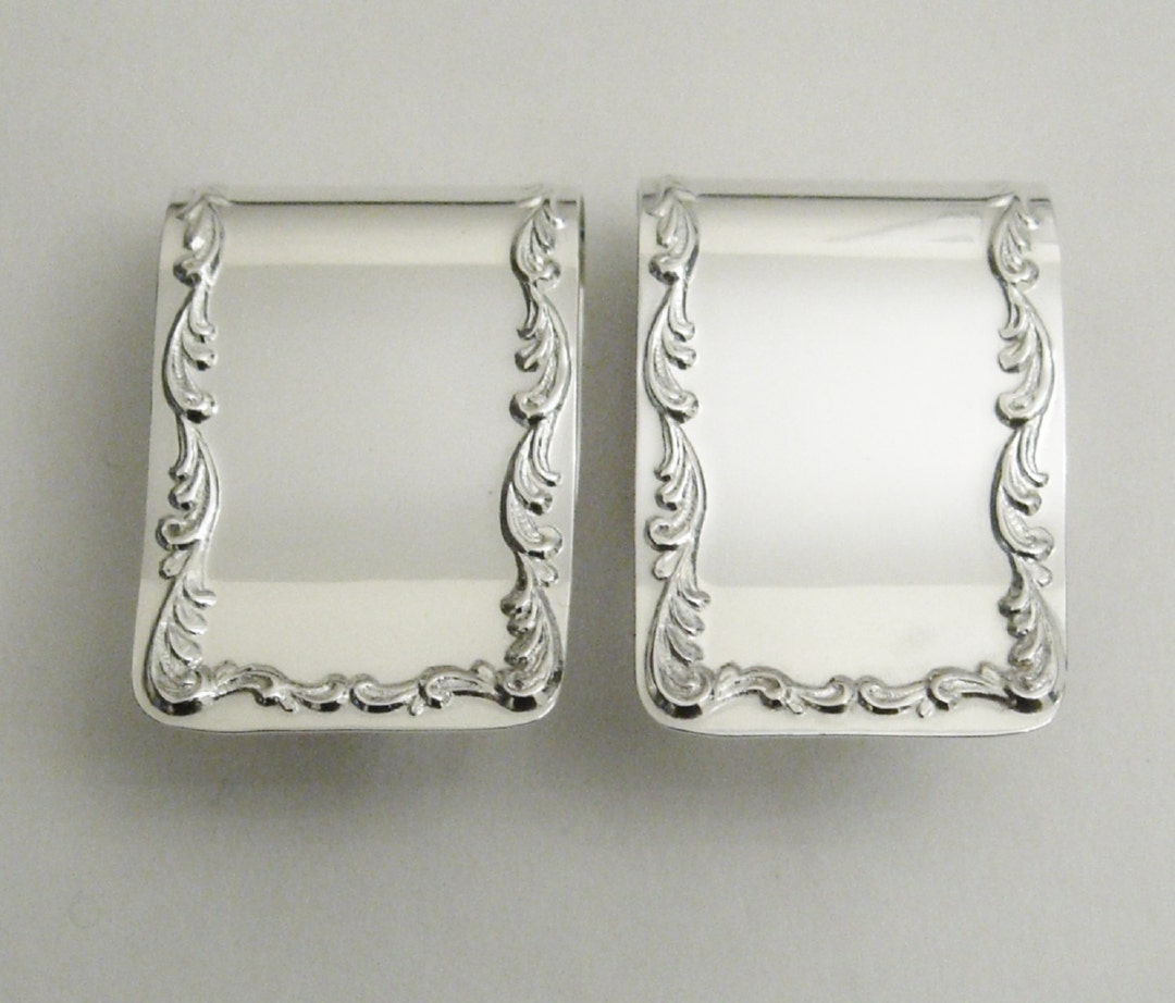 Set of 2 S.kirk & Son Sterling Silver Napkin Clips Holders 27 - Etsy