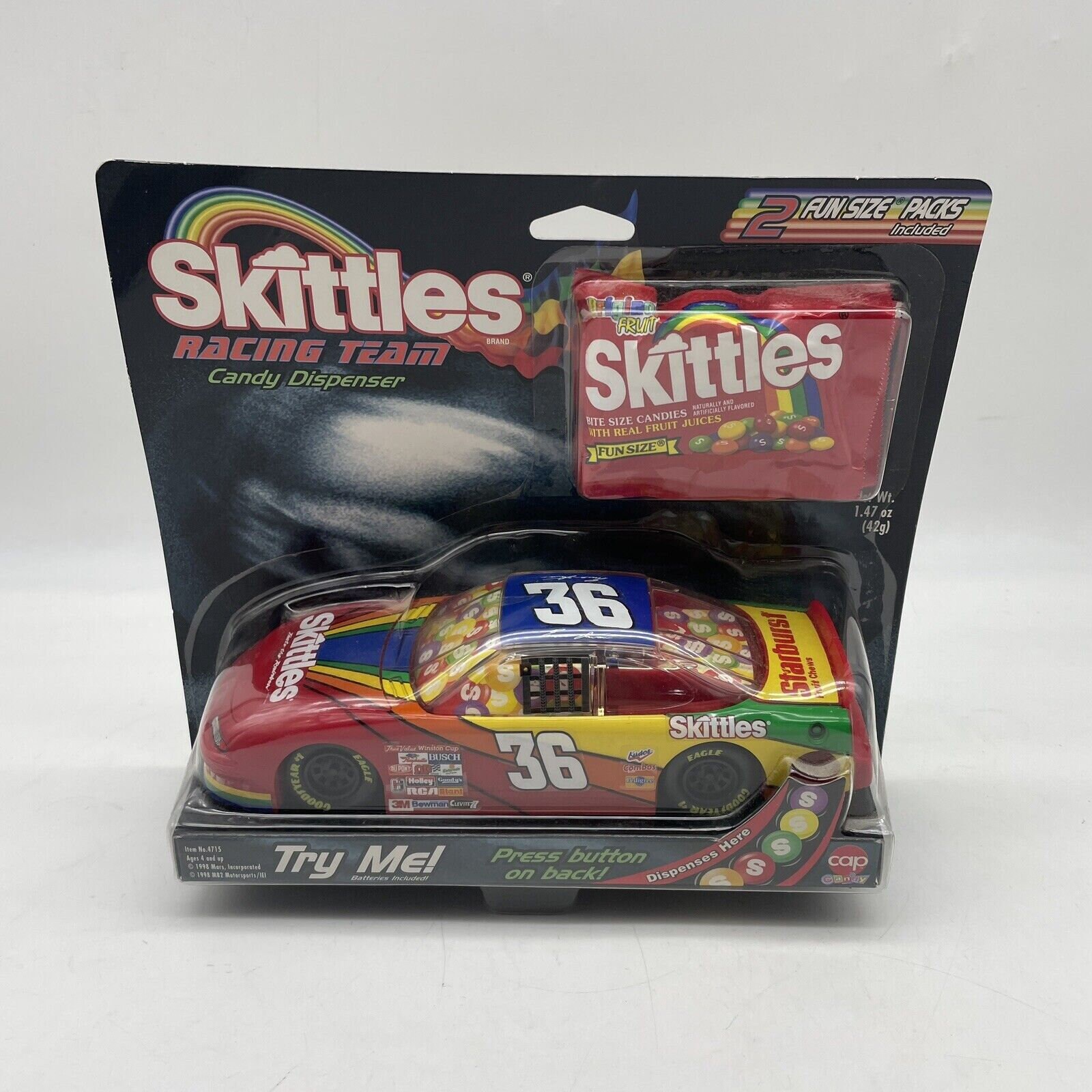 Skittles Racing Team Candy Dispenser - Vintage Nascar 1998 - Etsy