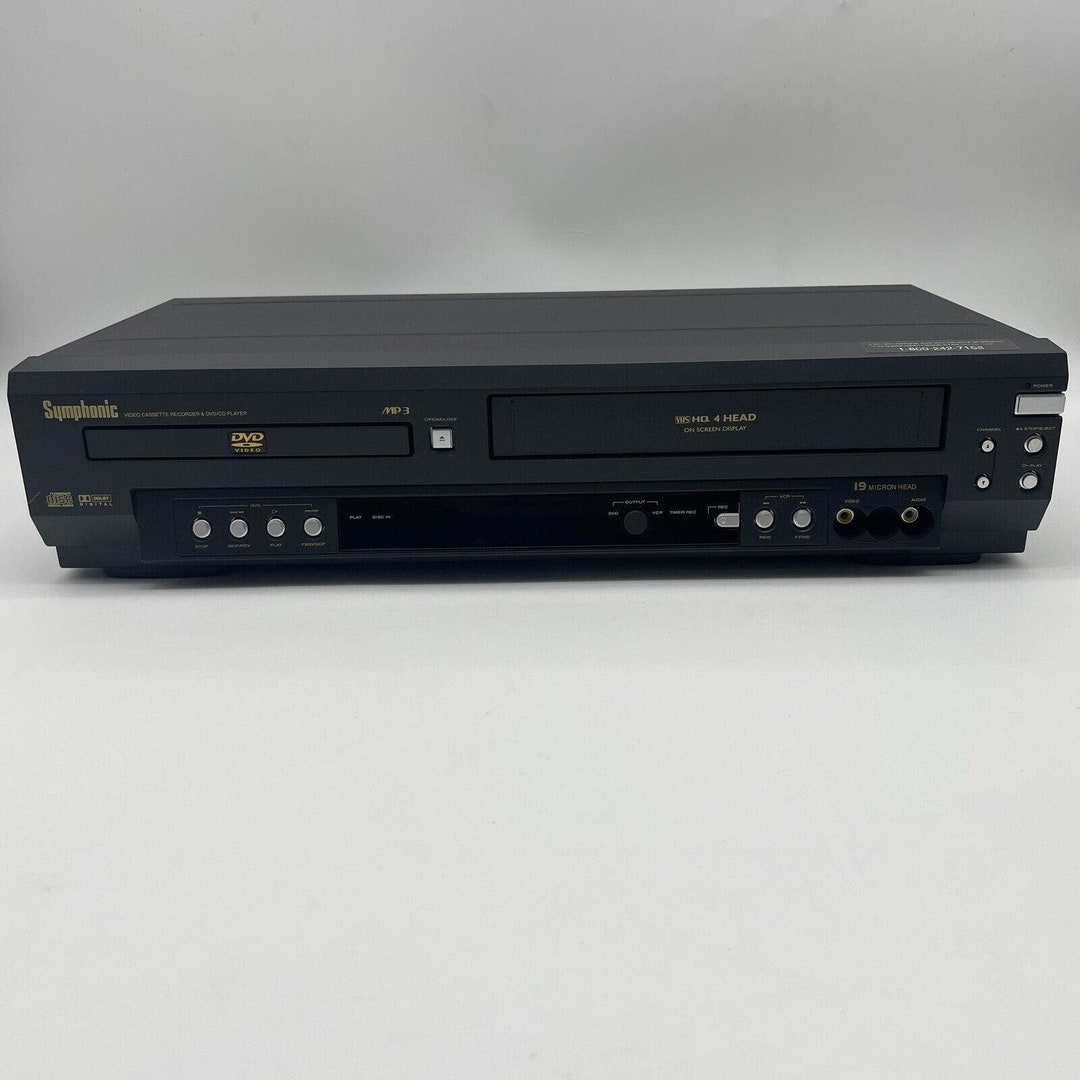 Symphonic SD7S3 DVD VCR Combo Vhs Player Recorder No Remote Works Great - Etsy