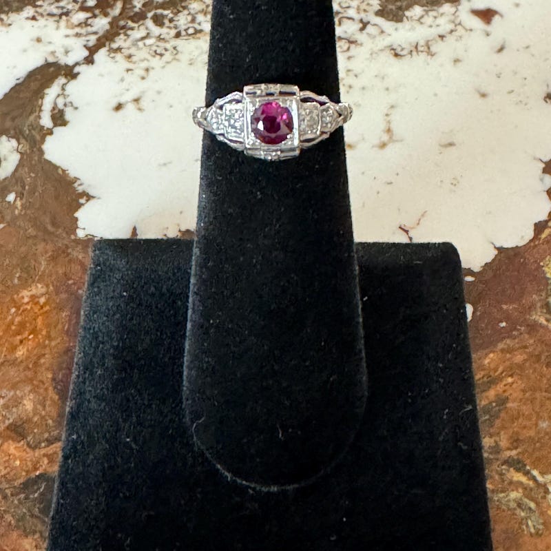 Art Deco Ruby Ring - Etsy