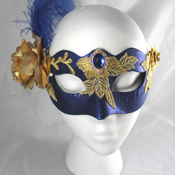 Blue Masquerade Mask - Etsy