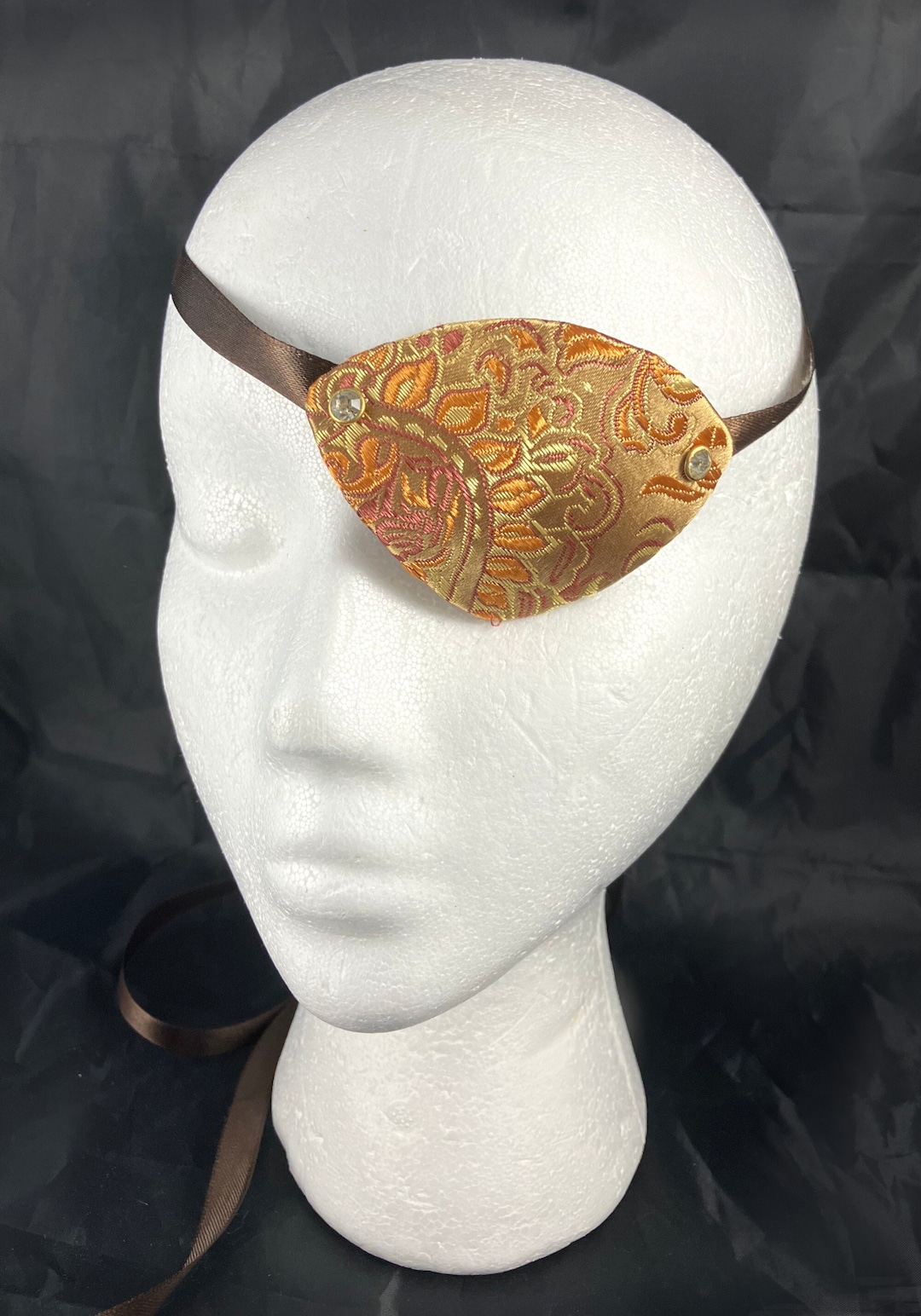 Pirate Eye Patch, Golden Satin Brocade Eye Patch, Gold Patch Made for ...
