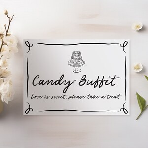 Candy Buffet Printable Sign 8x10 DIY Wedding, Love is Sweet Please Take ...