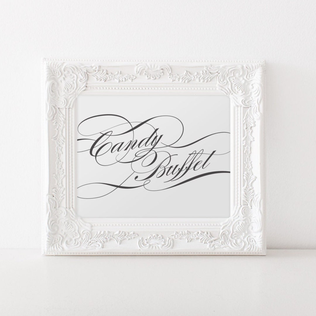 INSTANT DOWNLOAD Candy Buffet Printable Sign 5x7 DIY Wedding Classic ...