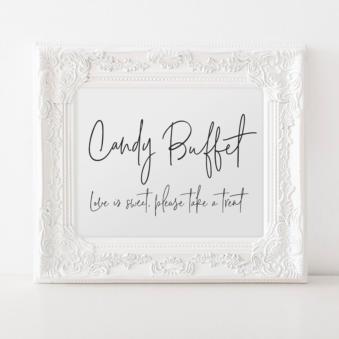 Candy Buffet Printable Sign, Love is Sweet Sign, Lolly Jar Sign ...