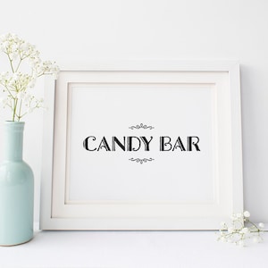 Candy Bar Printable Sign, Love is Sweet Sign Printable, Candy Buffet ...