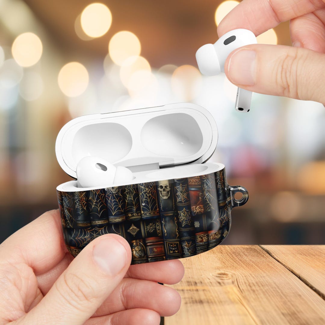 Spooky Skeleton Library Airpods Case, Bookish Aesthetic Cover for Gen 1 ...