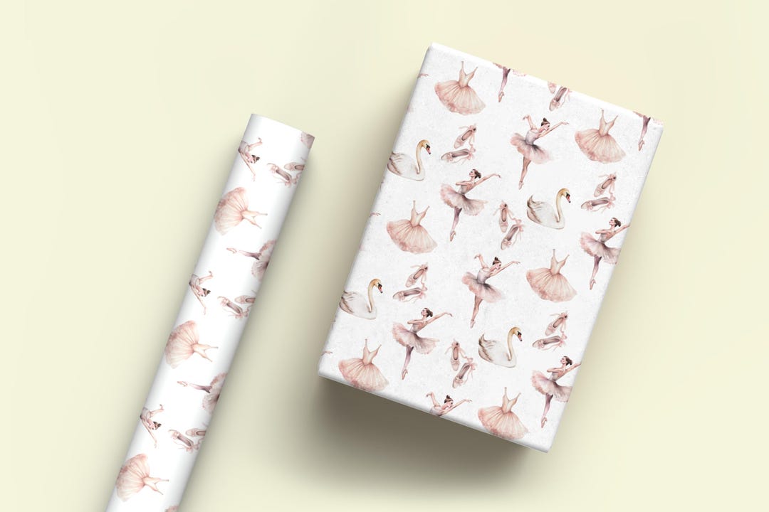 Pink Ballerina Gift Wrap: Ballet Dancer Wrapping Paper - Etsy