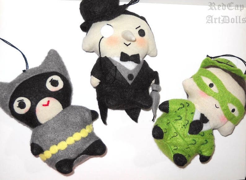 Catwoman Riddler Penguin Batman Villains Plushie DC Comics - Etsy