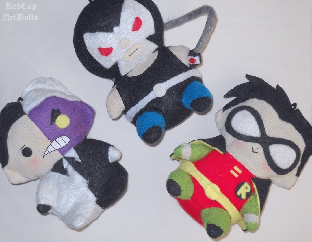 Robin Two Face Bane Madhatter Batman Inspired Plushies DC Comics Toy ...