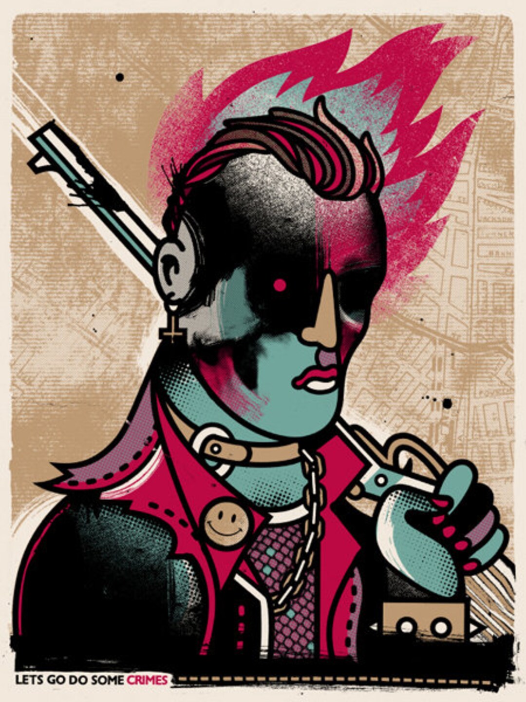 Lets Go Do Some Crimes (repo Man) - Screenprint - Etsy