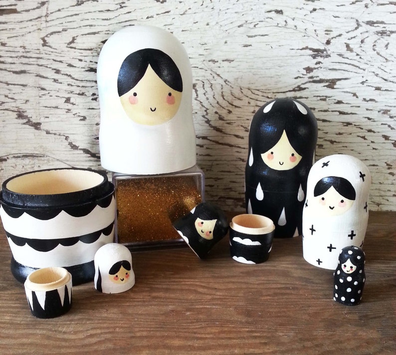 Russian Nesting Dolls // Nesting Dolls // 6 Piece Set // Minimalist ...