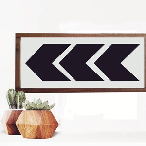 Framed Wooden Arrow Sign // Framed Wood Sign // Minimalist Sign ...