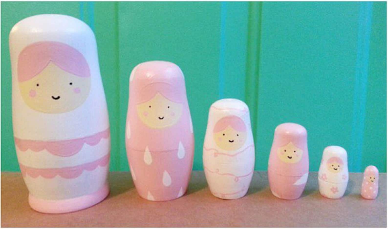 Russian Nesting Dolls // Nesting Dolls // 6 Piece Set // Minimalist ...