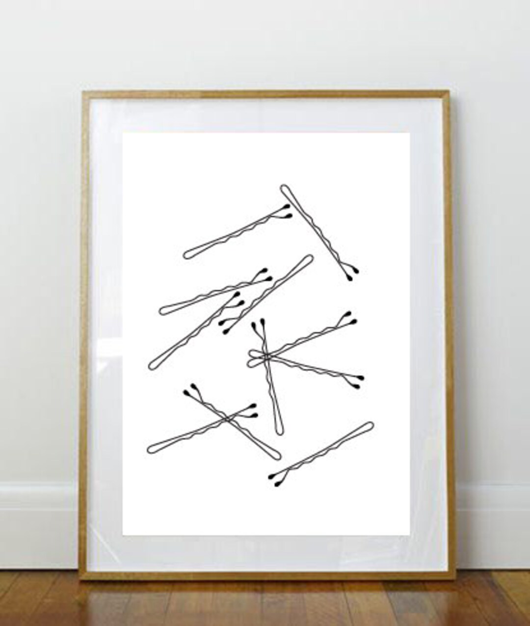 Bobby Pin Print // Bobby Pins // Salon Decor Print // Bathroom Print ...