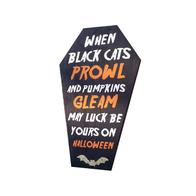 Halloween Coffin Wood Sign // Halloween Decor // Wood Sign // - Etsy