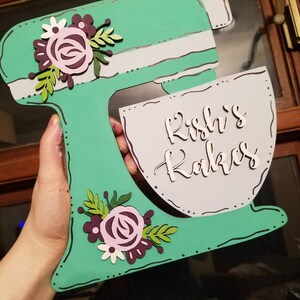 Custom Stand Mixer Round Sign // Kitchen Sign // Home Decor // Kitchen ...