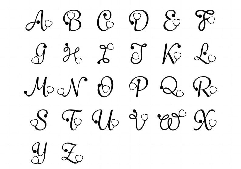 Stethoscope Monogram Decal // Monogram Decal // Nurse Decal // Doctor ...