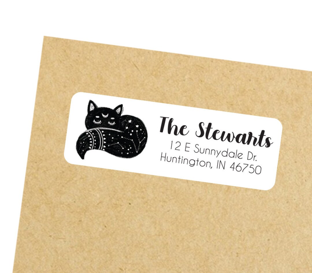 Custom Return Address Labels 3.5" X 1" / Fox Labels / Packaging Labels ...