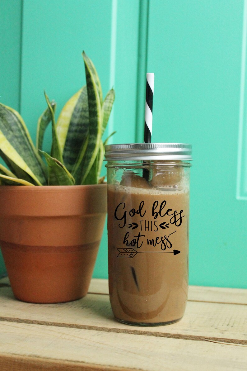 God Bless This Hot Mess Tumbler // Hot Mess Tumbler // Funny Tumbler ...
