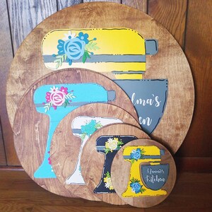 Custom Stand Mixer Round Sign // Kitchen Sign // Home Decor // Kitchen ...