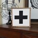 Framed Wooden Swiss Cross Sign // Framed Wood Sign // - Etsy