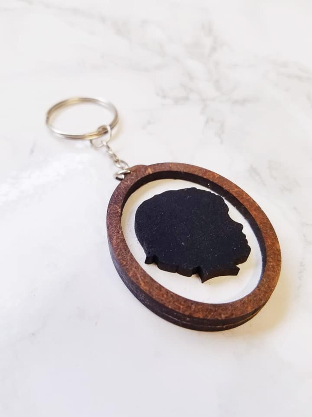Custom Laser-cut Silhouette Keychain // Custom Silhouette Key-chain ...