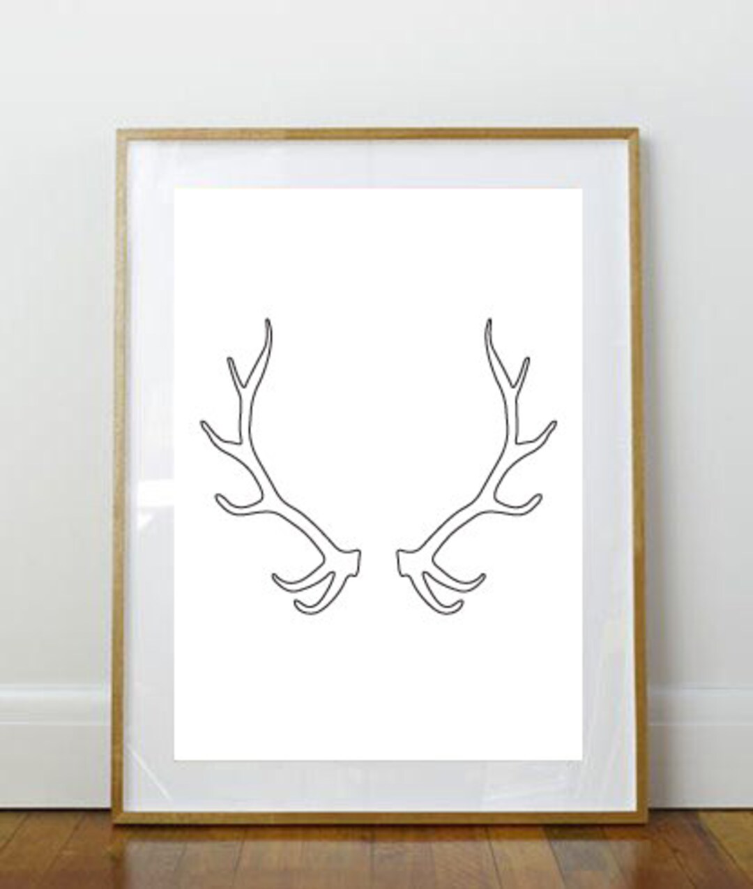 Antler Print // Art Print // Wall Art // Home Decor // Rustic Print ...