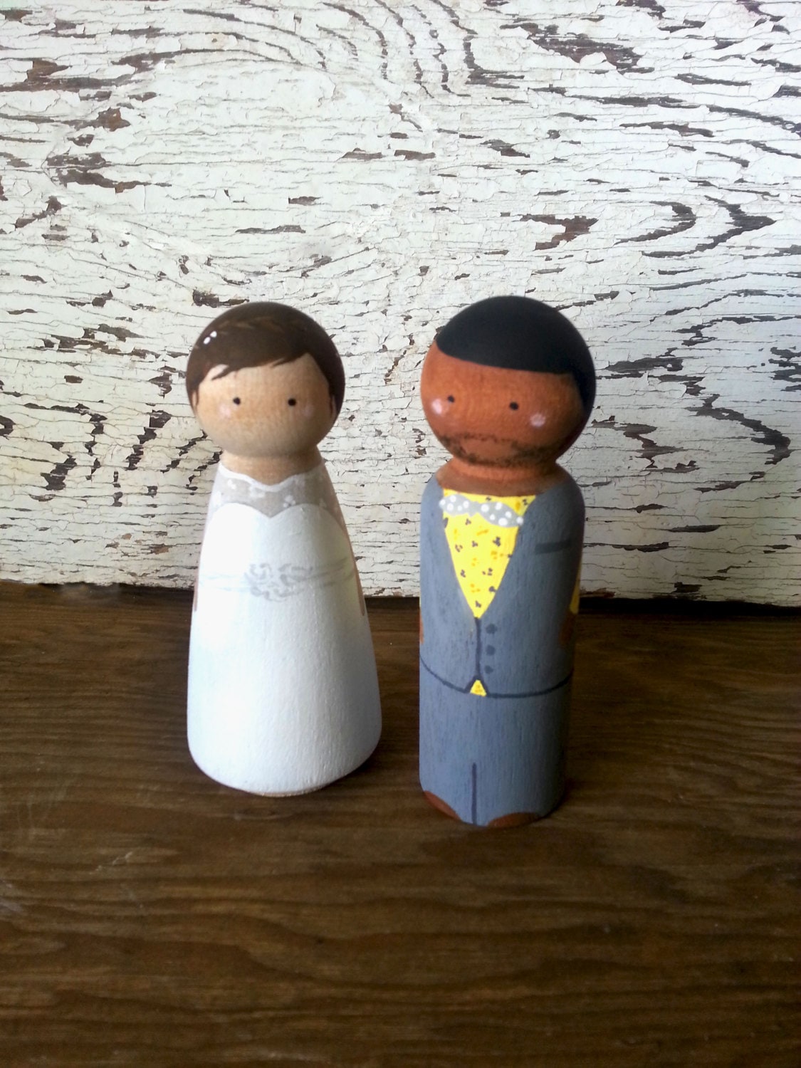Personalized Wooden Peg Couple // Wedding Cake Topper // Cake Topper ...