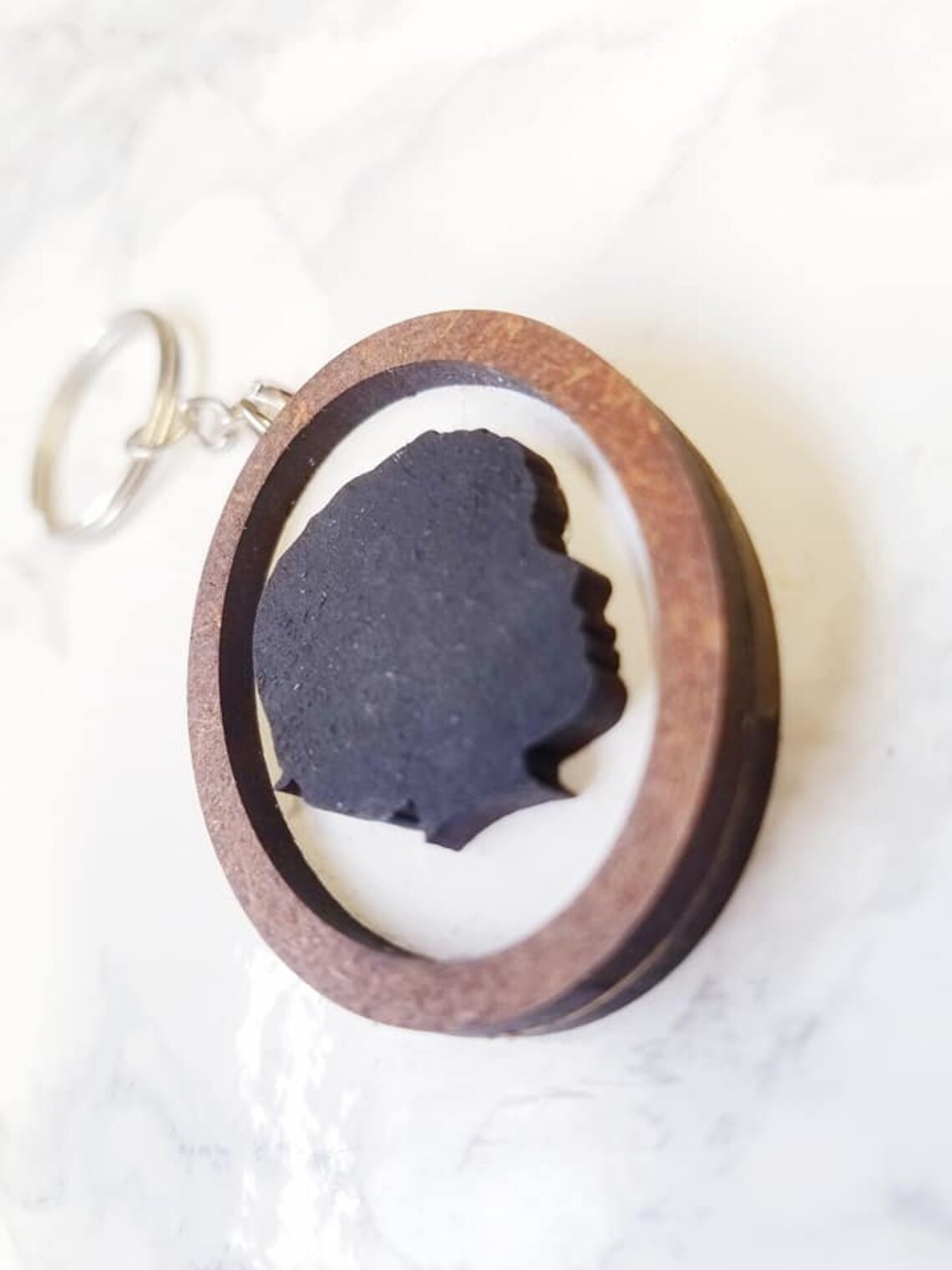 Custom Laser-cut Silhouette Keychain // Custom Silhouette - Etsy