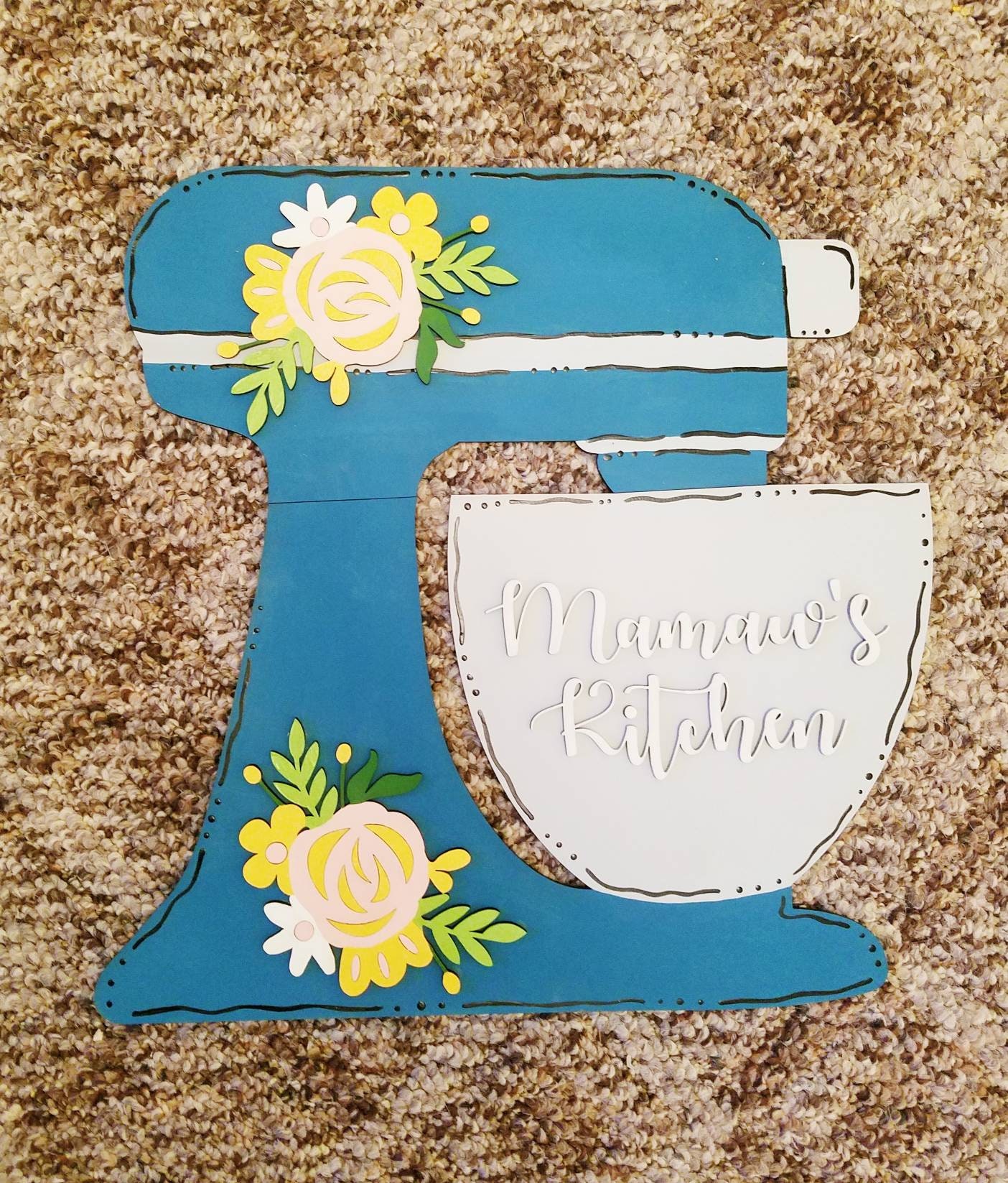 Custom Stand Mixer Round Sign // Kitchen Sign // Home Decor // Kitchen ...