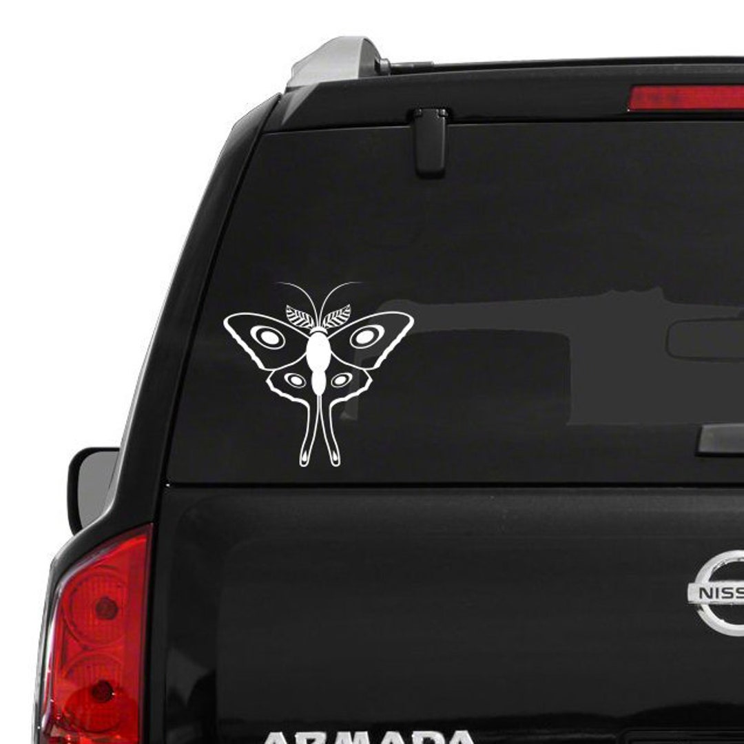 Moon Moth Decal // Moon Moth Car Decal // Moon Moth Wall Decor // Moon ...
