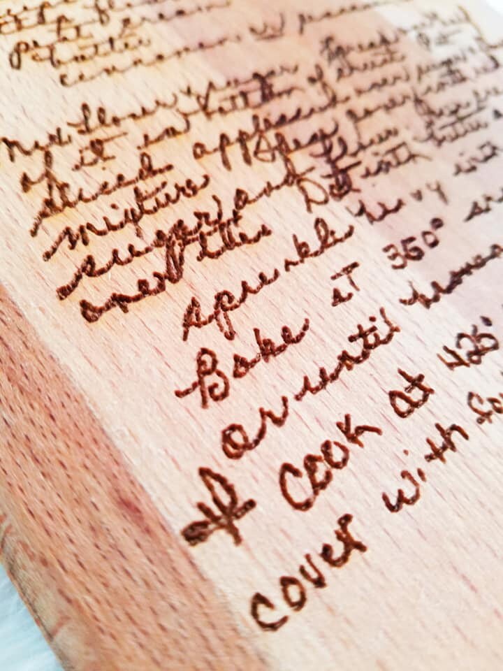 Handwritten Recipe Engraved Cutting Board // Custom Engraved | Etsy