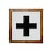 Framed Wooden Swiss Cross Sign // Framed Wood Sign // Minimalist Sign ...