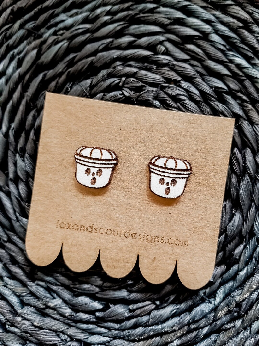 Boo Bucket Ghost Earrings // Halloween Earring // Stud Earrings // Fast ...