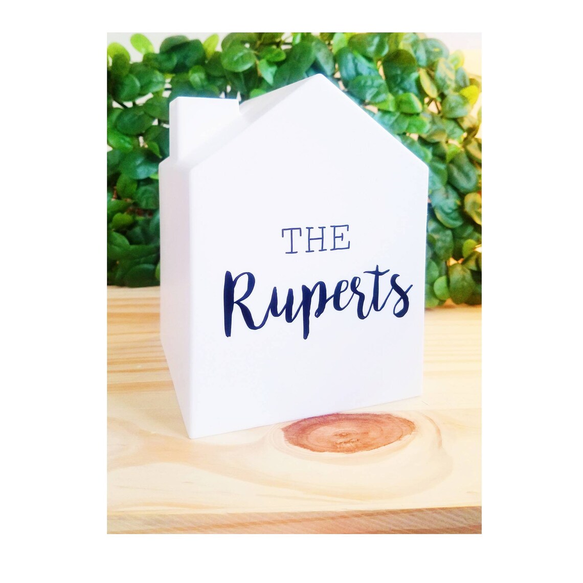 House Tissue Box Cover // Modern Tissue Box Cover // Last Name | Etsy