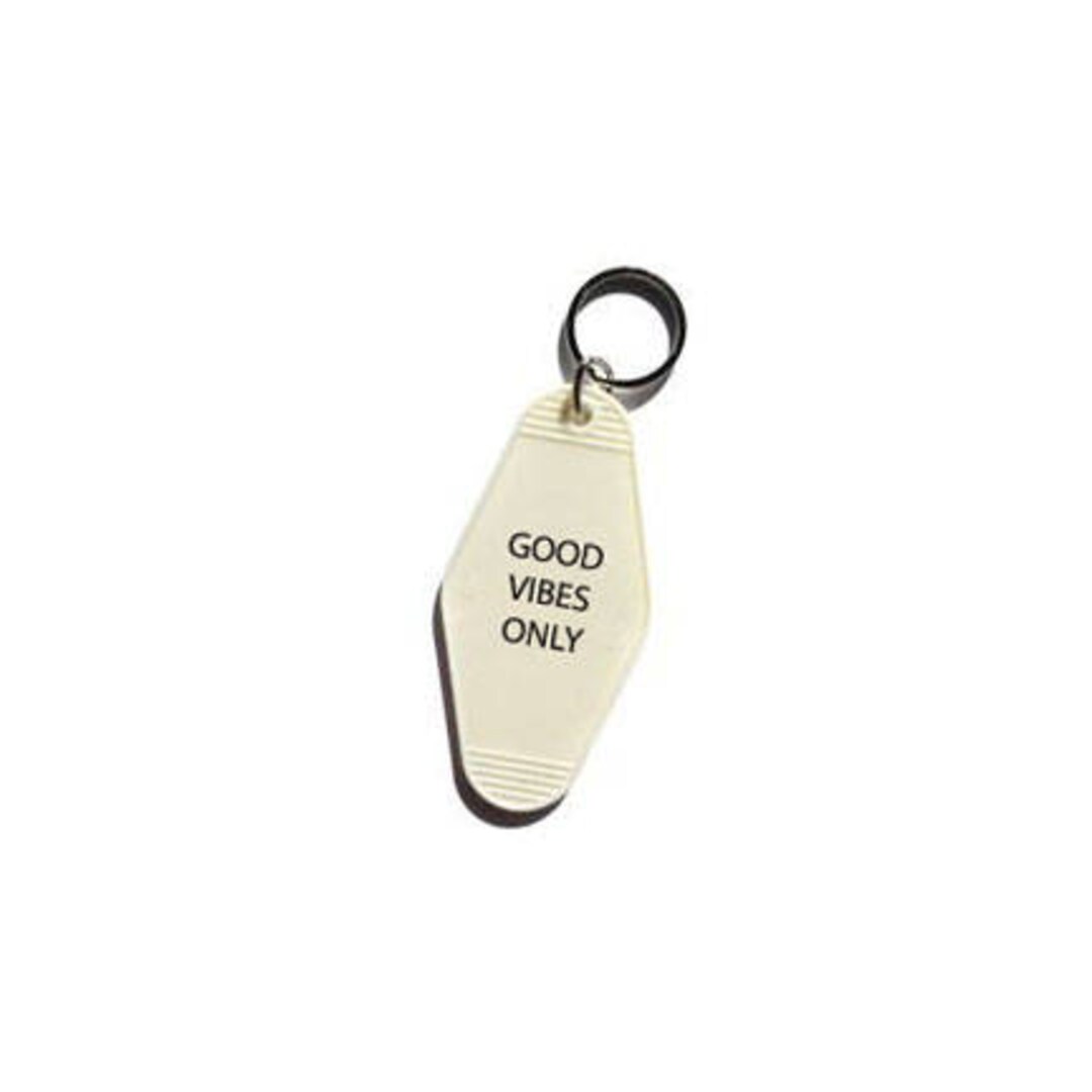 Good Vibes Only Tag Keychain // Good Vibes Only Key Tag // Key Chain ...