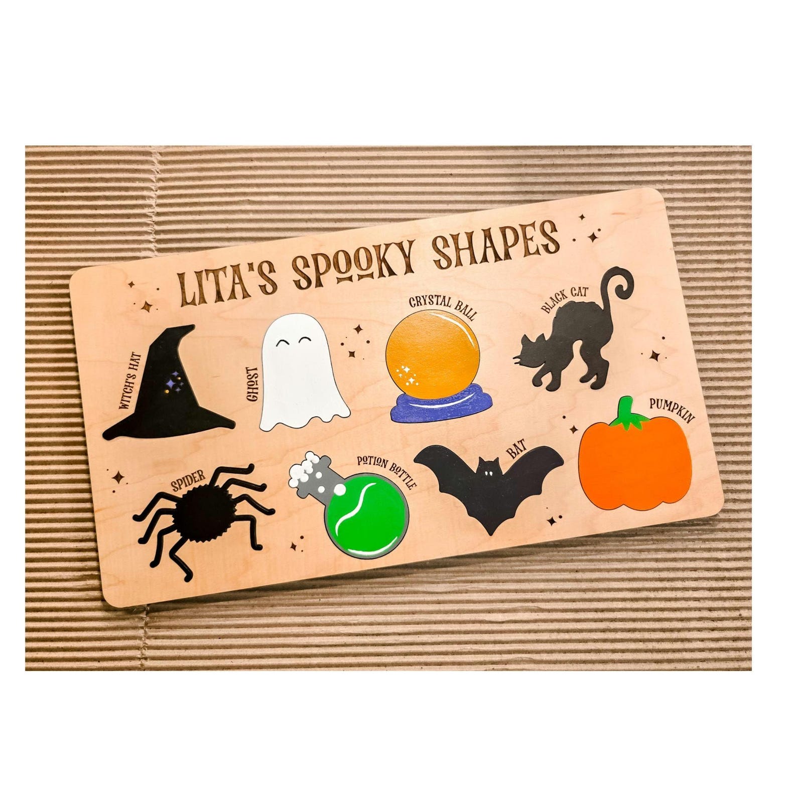 Custom Spooky Shapes Halloween Puzzle // Wooden Puzzle // Wooden ...