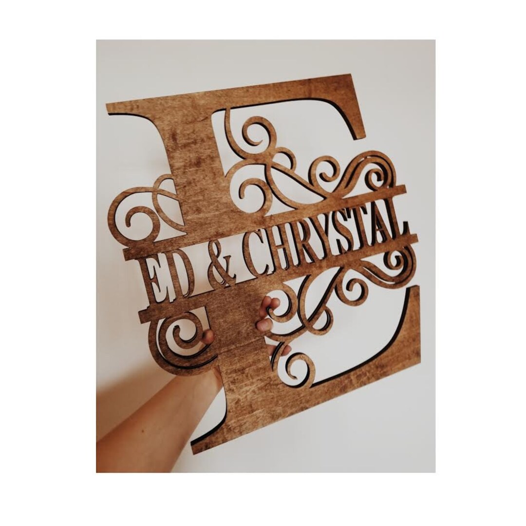 Custom Wooden Split Monogram // Custom Wooden Monogram // Monogram Wall ...