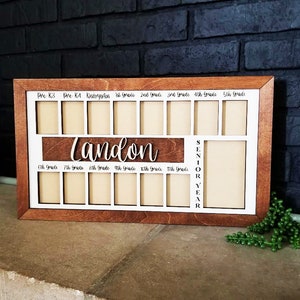 Custom School Years Frame // Pre-k3 to Senior Year // Wooden Picture ...